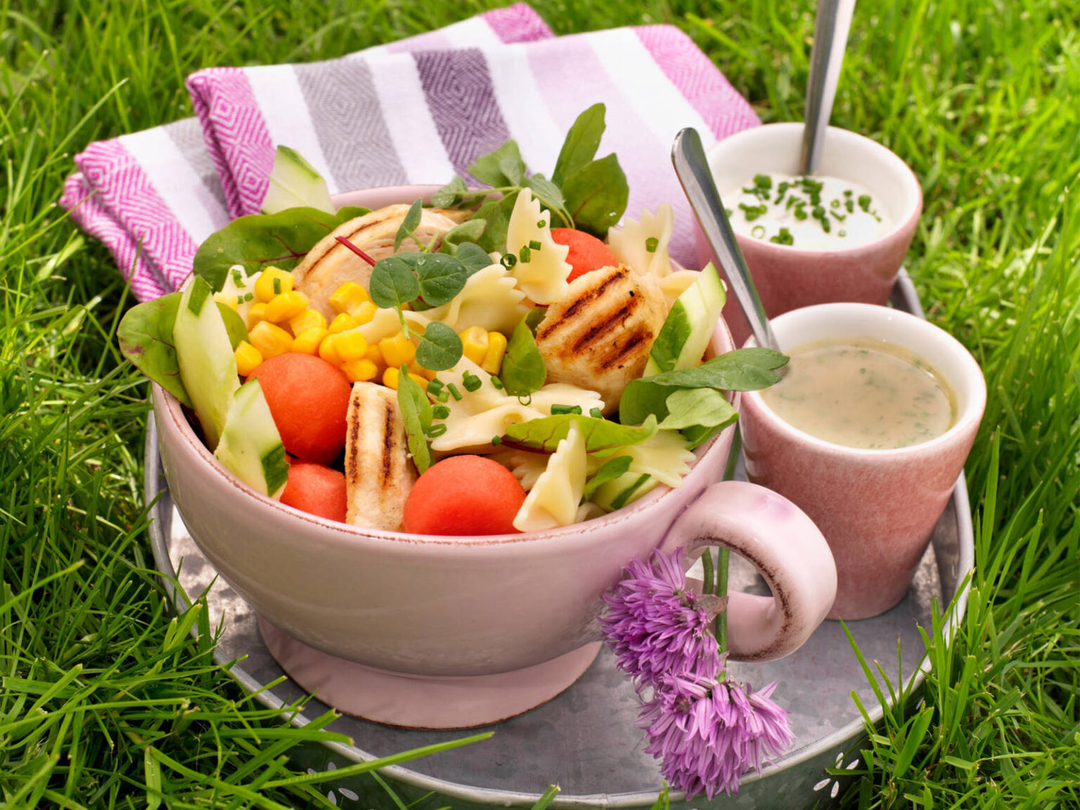 Pastasalat med kylling og melon - Idunklassikere.no